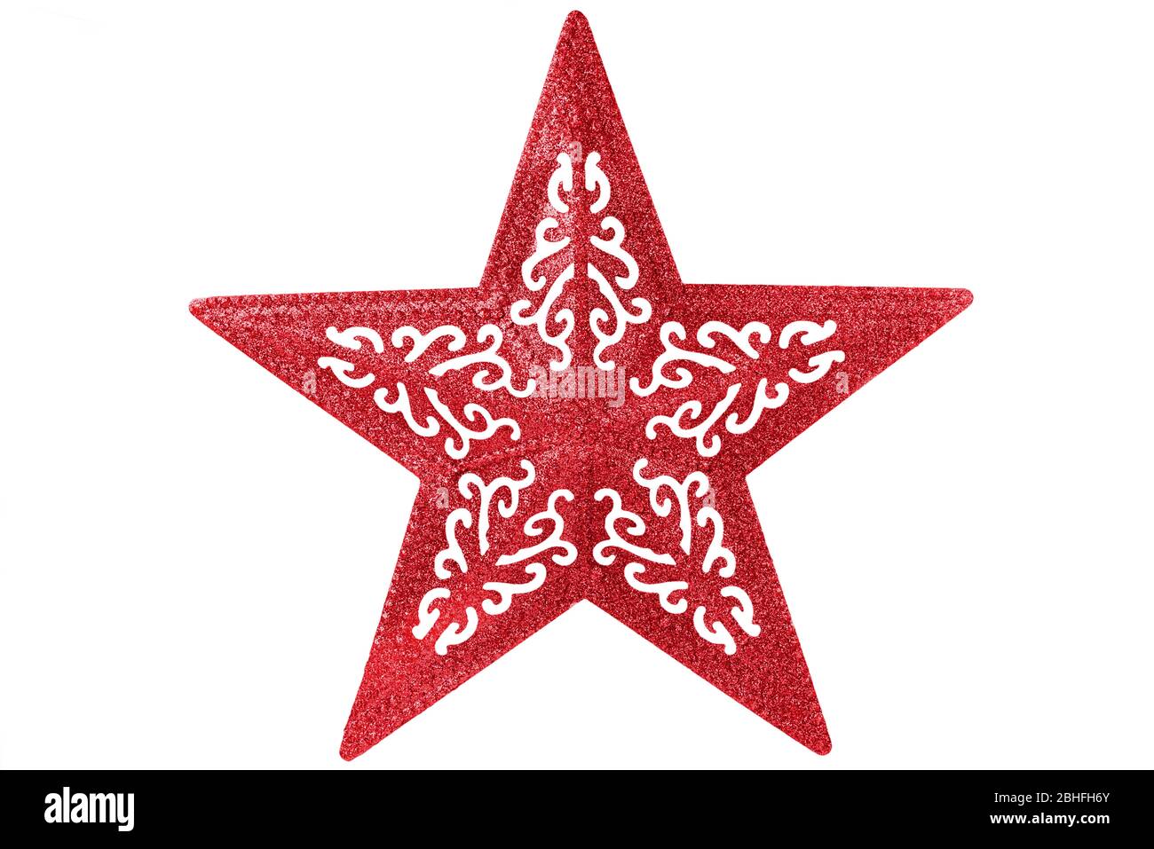Big red christmas star decoration hi-res stock photography and images ...