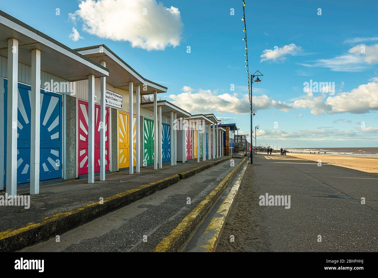 Mablethorpe beach huts hi-res stock photography and images - Alamy