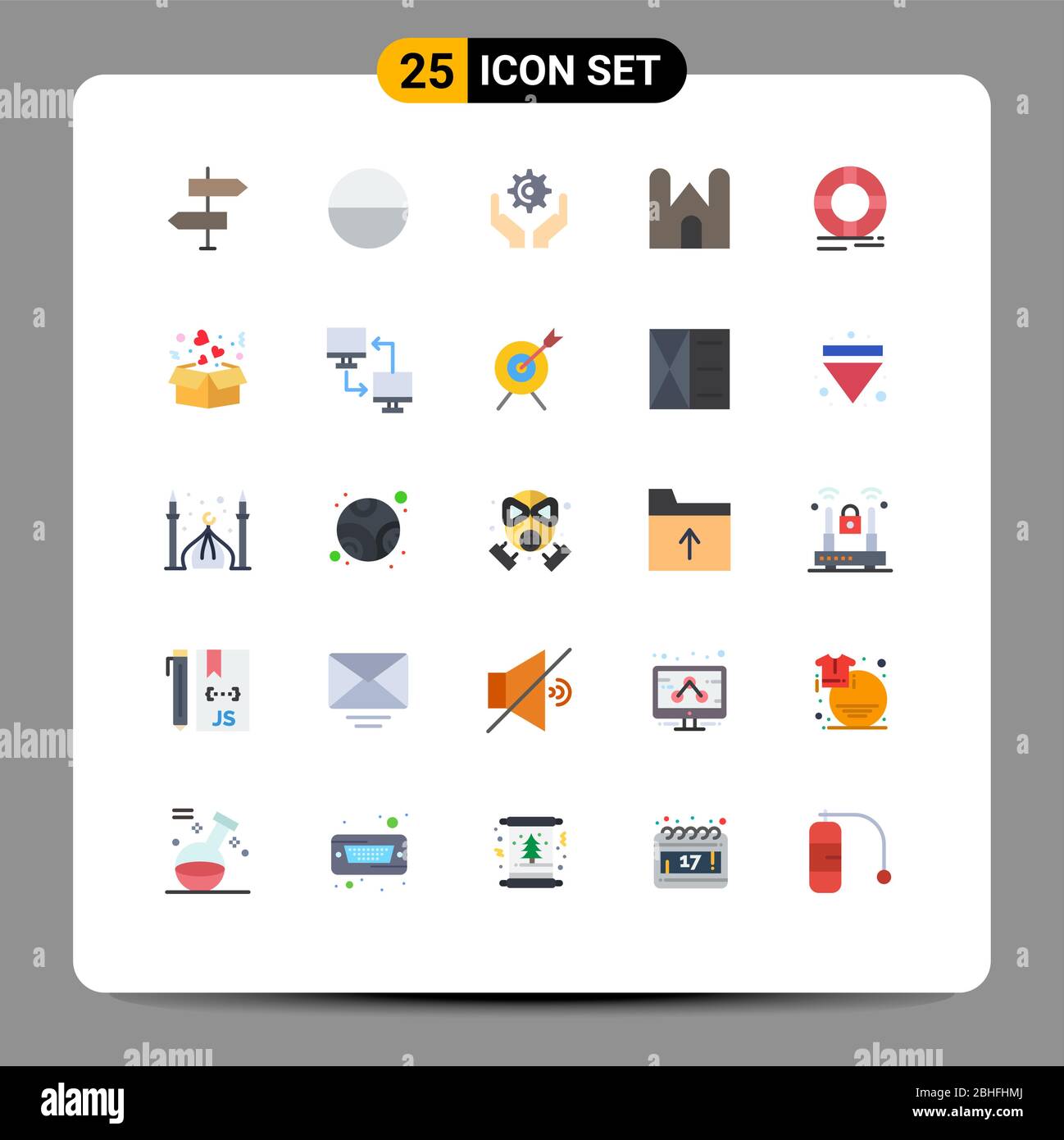 25 Flat Color concept for Websites Mobile and Apps help, medieval, cog ...