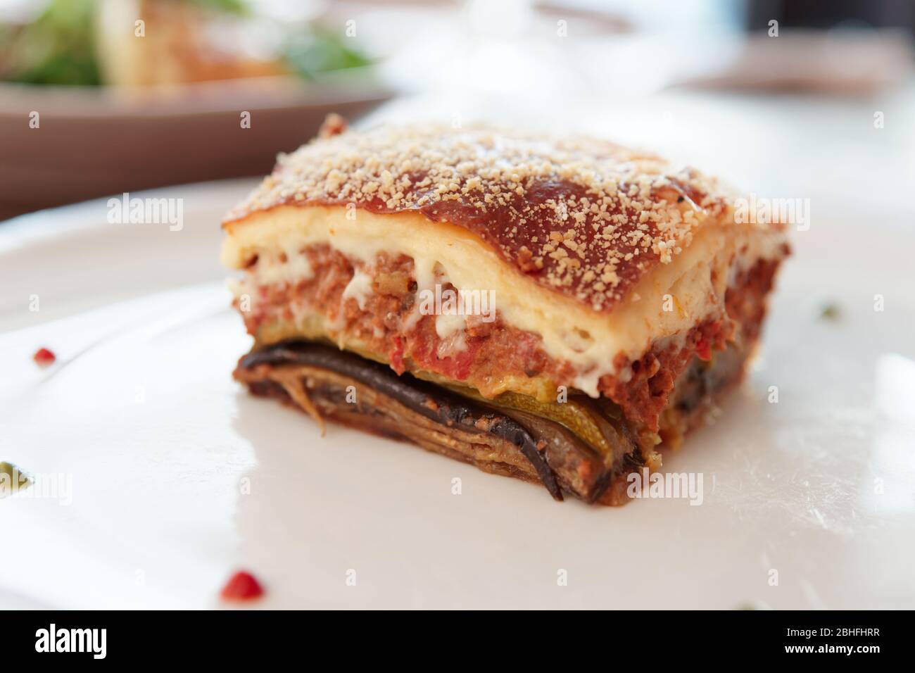 Moussaka on white hi-res stock photography and images - Alamy