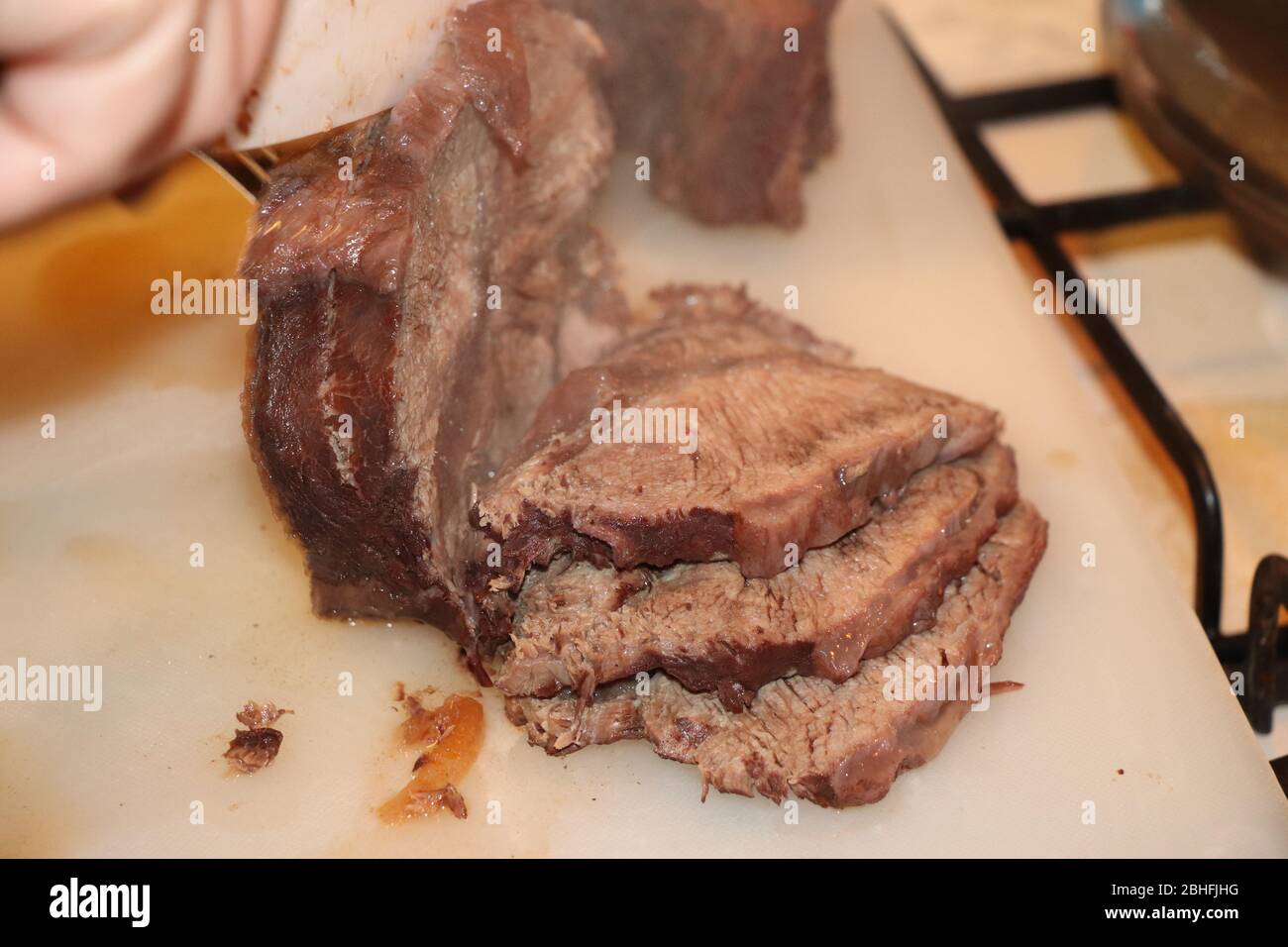 Boiled meat beef veal hi-res stock photography and images - Alamy