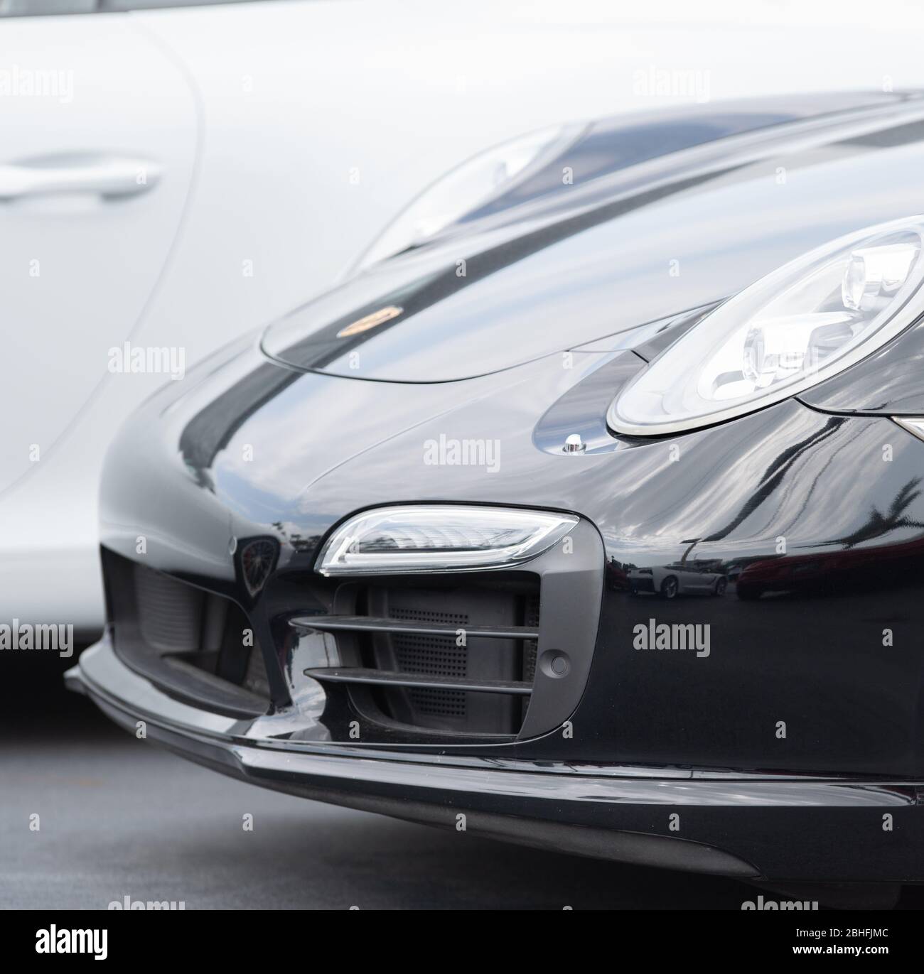 Front nose area of a Porsche 911 carrera sports car Stock Photo - Alamy