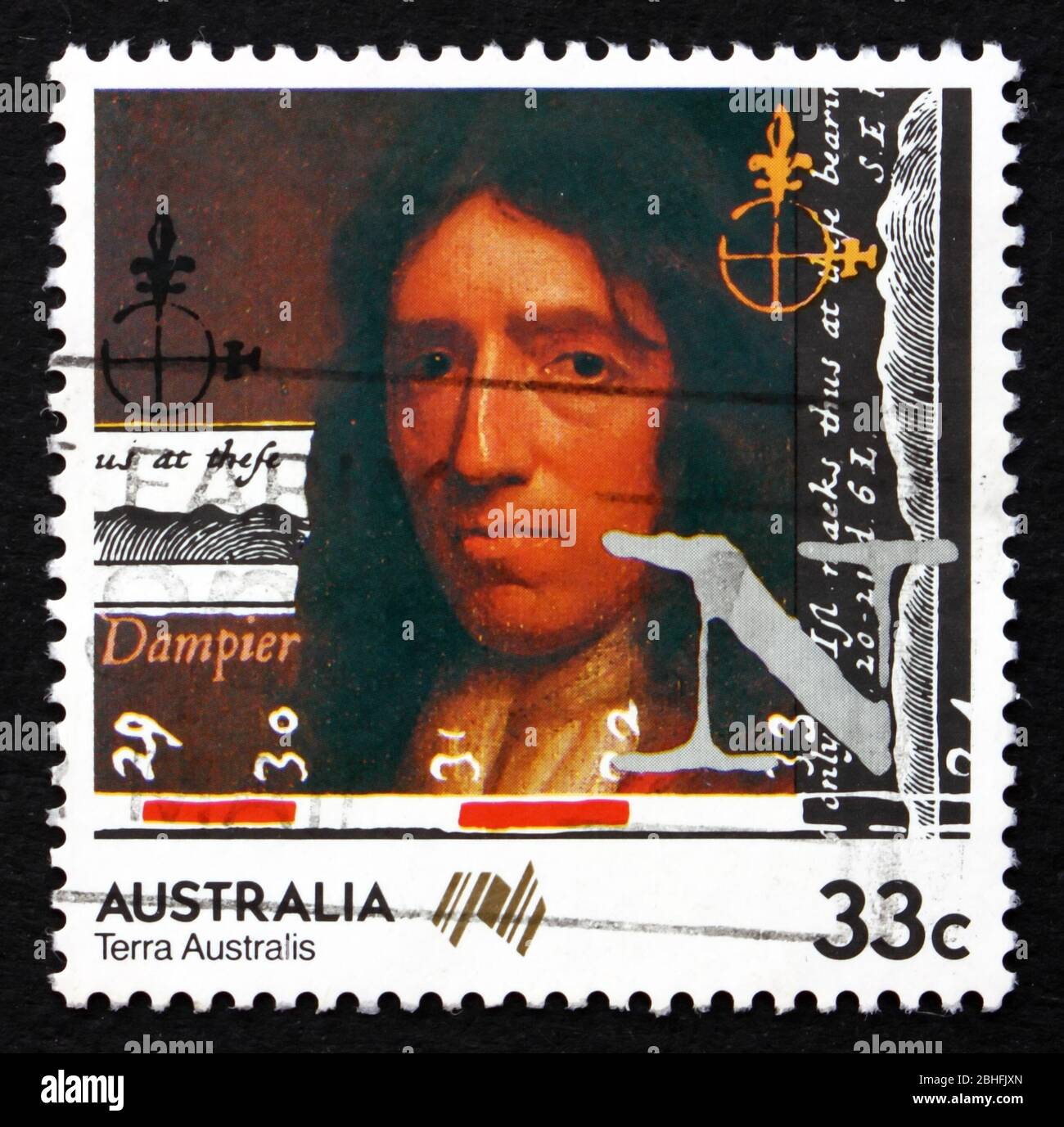 AUSTRALIA - CIRCA 1985: a stamp printed in the Australia shows William ...