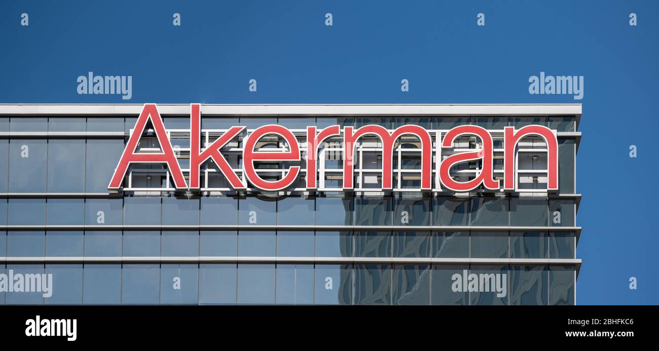 Photo of Akerman logo on Brickell City Centre Downtown Miami FL Stock ...