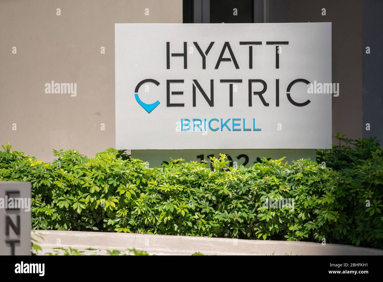Hyatt Centric Brickell entrance sign Stock Photo - Alamy