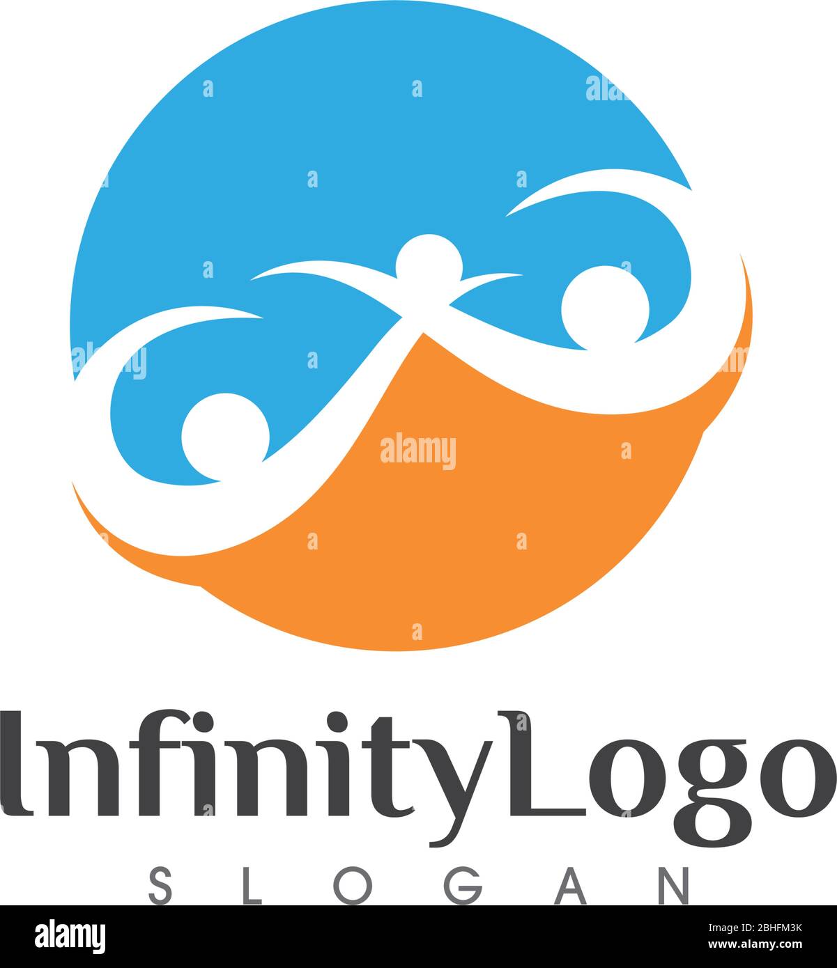 Infinity Family care Vector icon illustration Logo Stock Vector Image ...