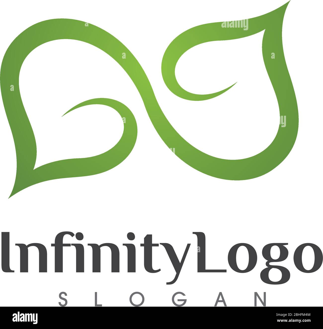 Infinity Leaf green Vector icon illustration Logo template design Stock ...