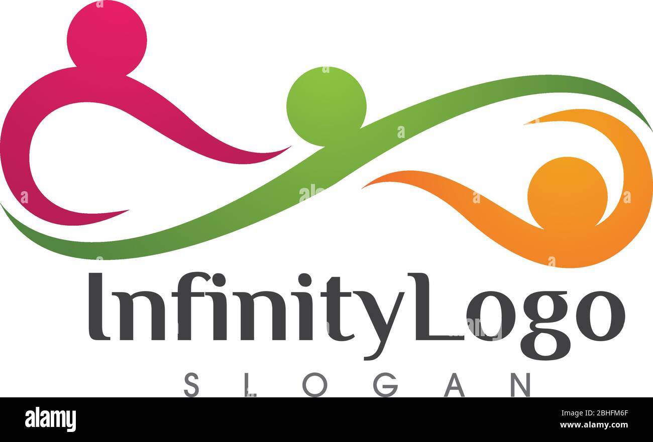 Infinity Family care Vector icon illustration Logo Stock Vector Image ...