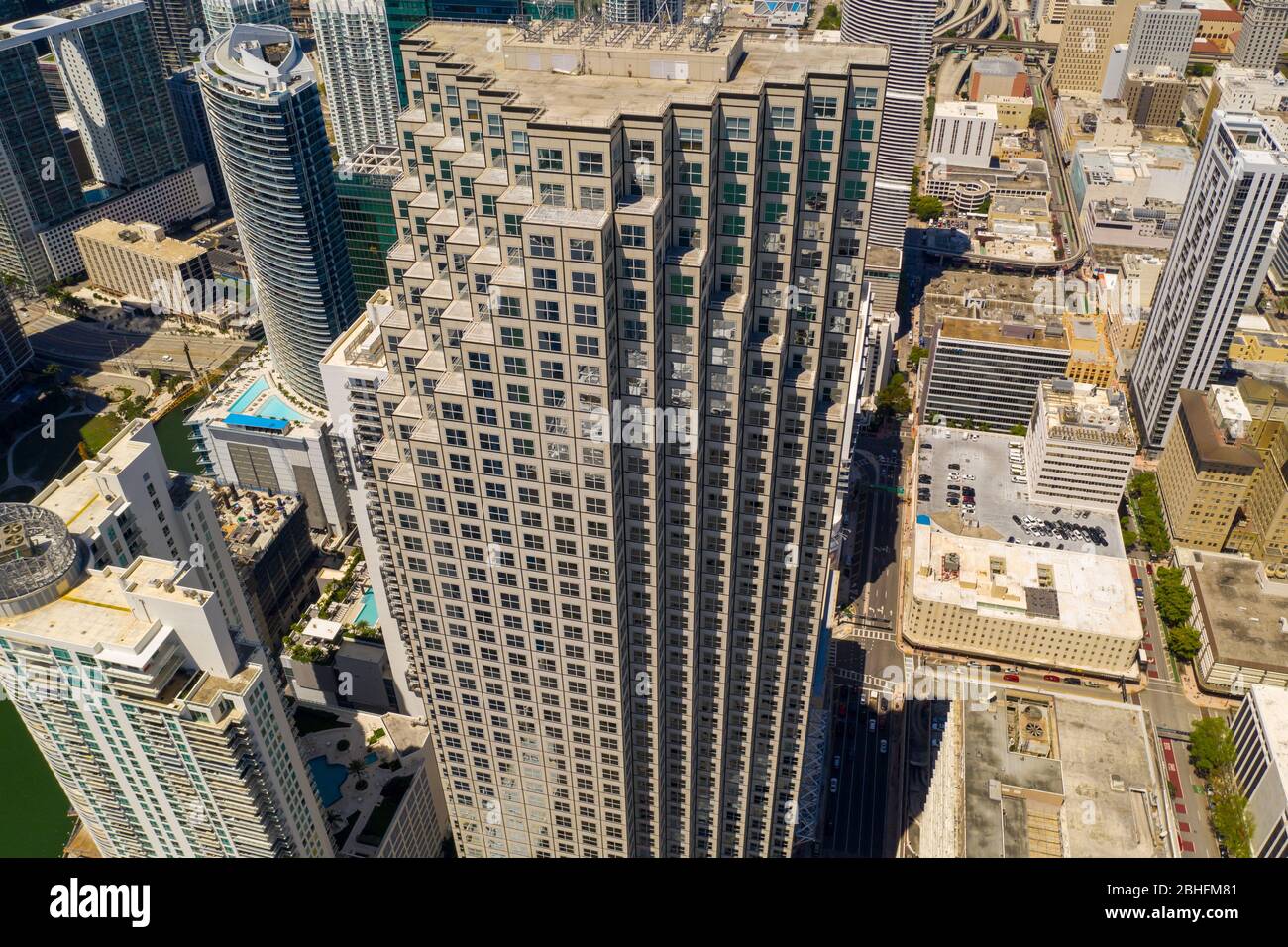 Aerial photo Servcorp Southeast Financial Center Stock Photo - Alamy