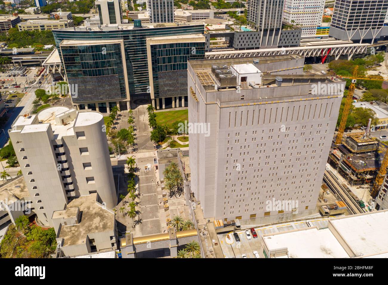 Downtown Miami jail building Stock Photo - Alamy