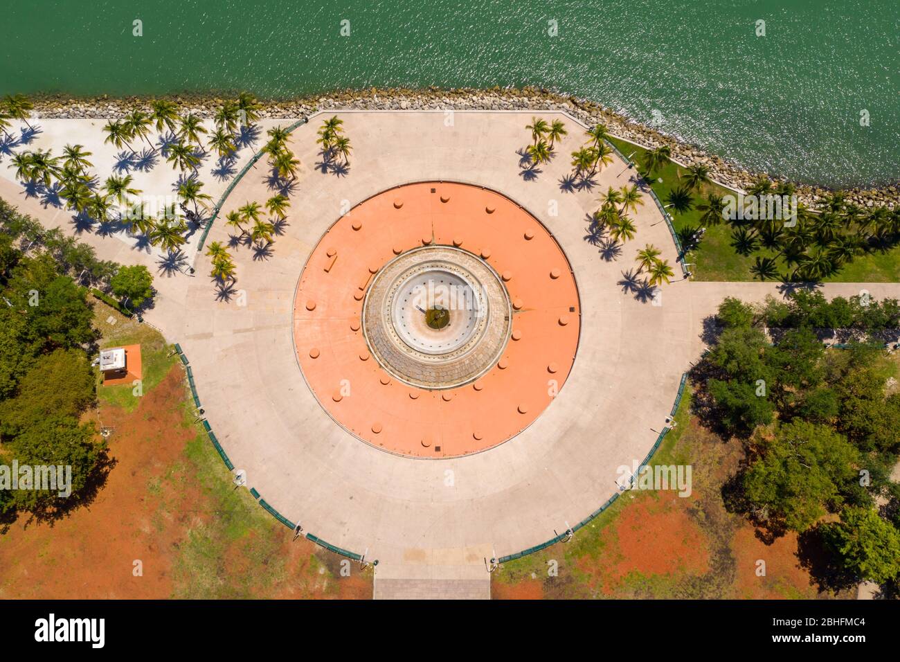Aerial photo Pepper Fountain Downtown Miami FL Stock Photo - Alamy