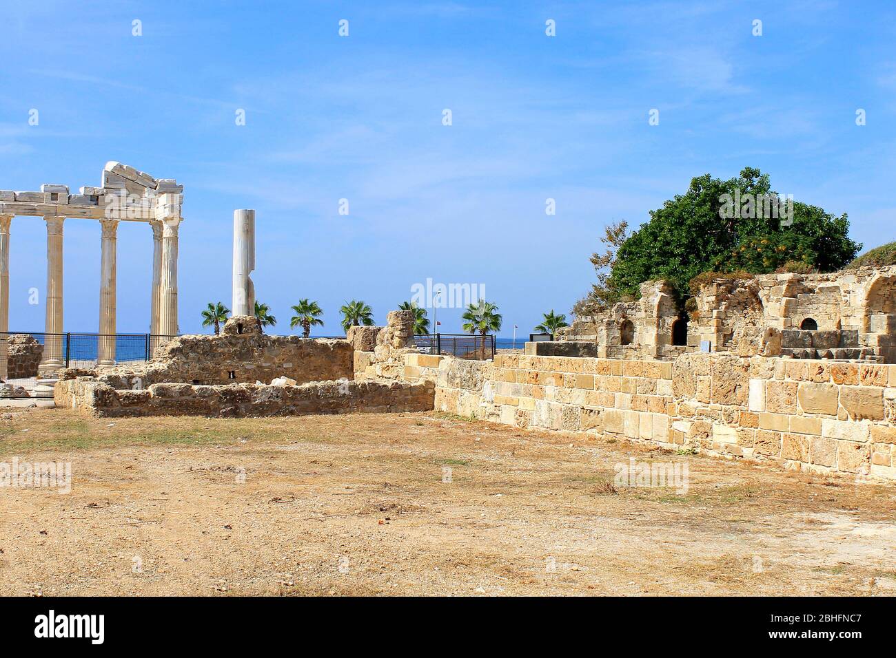 The ruins of the Temples of Apollo and Athens in Side. The second ...