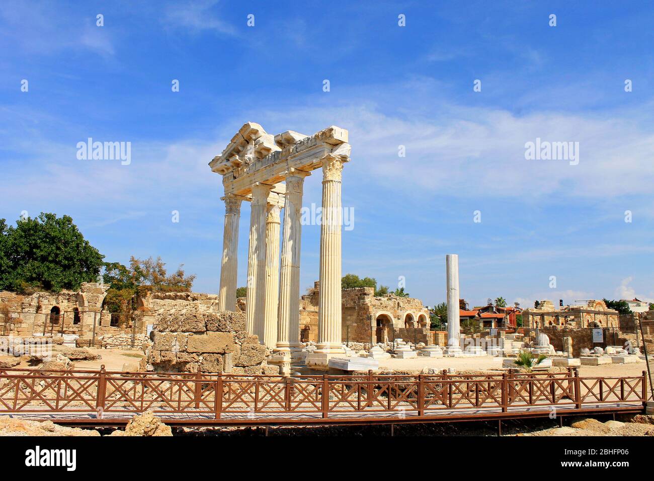 The ruins of the Temples of Apollo and Athens in Side. The second ...