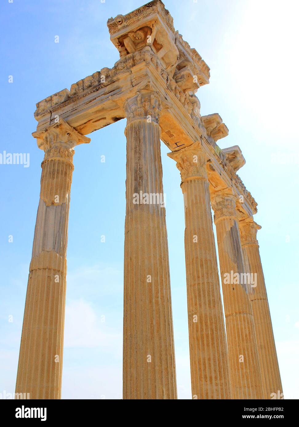 The ruins of the Temples of Apollo and Athens in Side. The second ...
