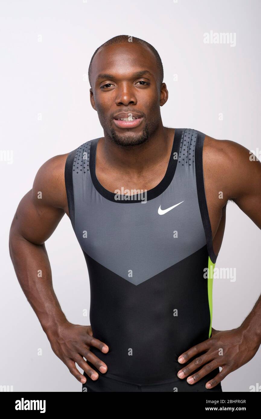 Sprinter Lashawn Merritt poses at the Team USA Media Summit in Dallas ...