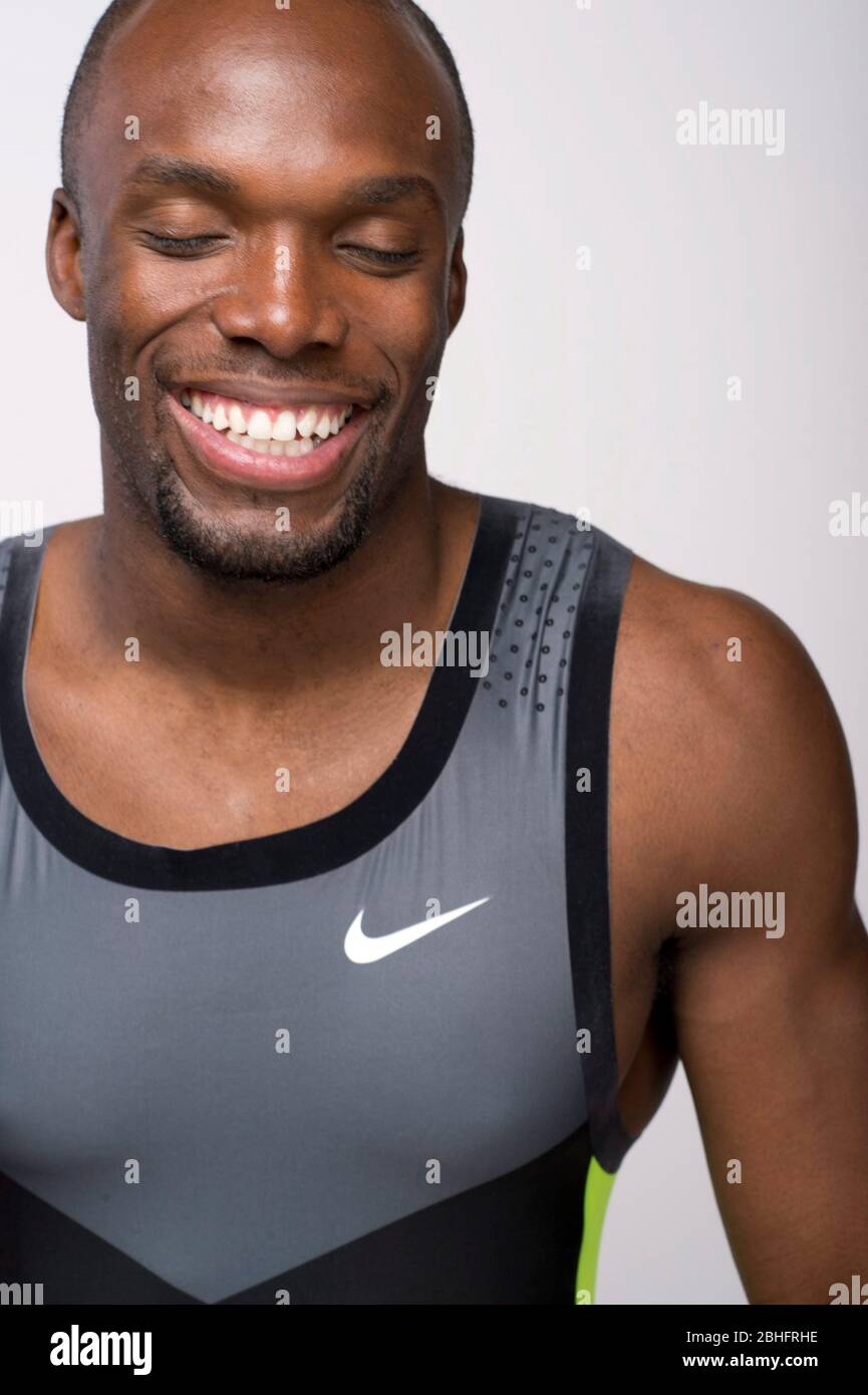 Sprinter Lashawn Merritt poses at the Team USA Media Summit in Dallas ...