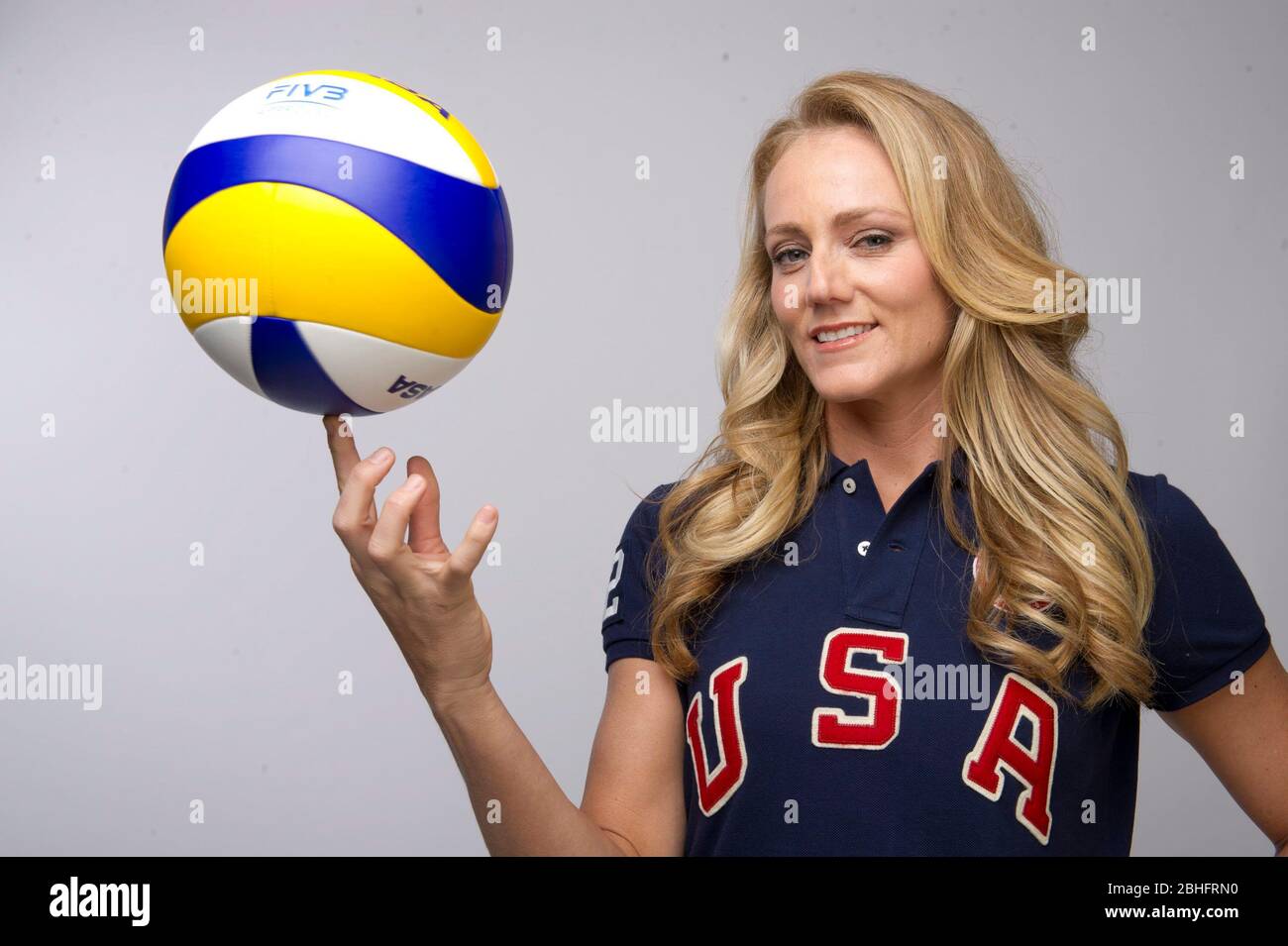 Beach volleyball player Jen Kessy at the Team USA Media Summit in ...