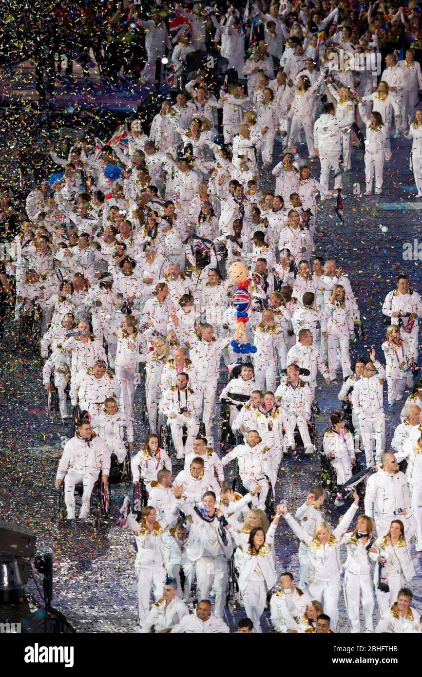 London England, August 29 2012: The team from Great Britain enters the ...