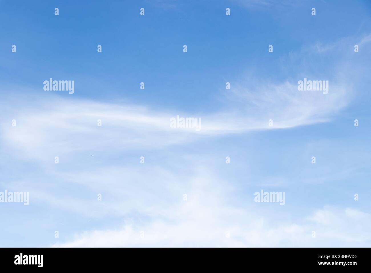 Clear blue color sky with white cloud background Stock Photo - Alamy