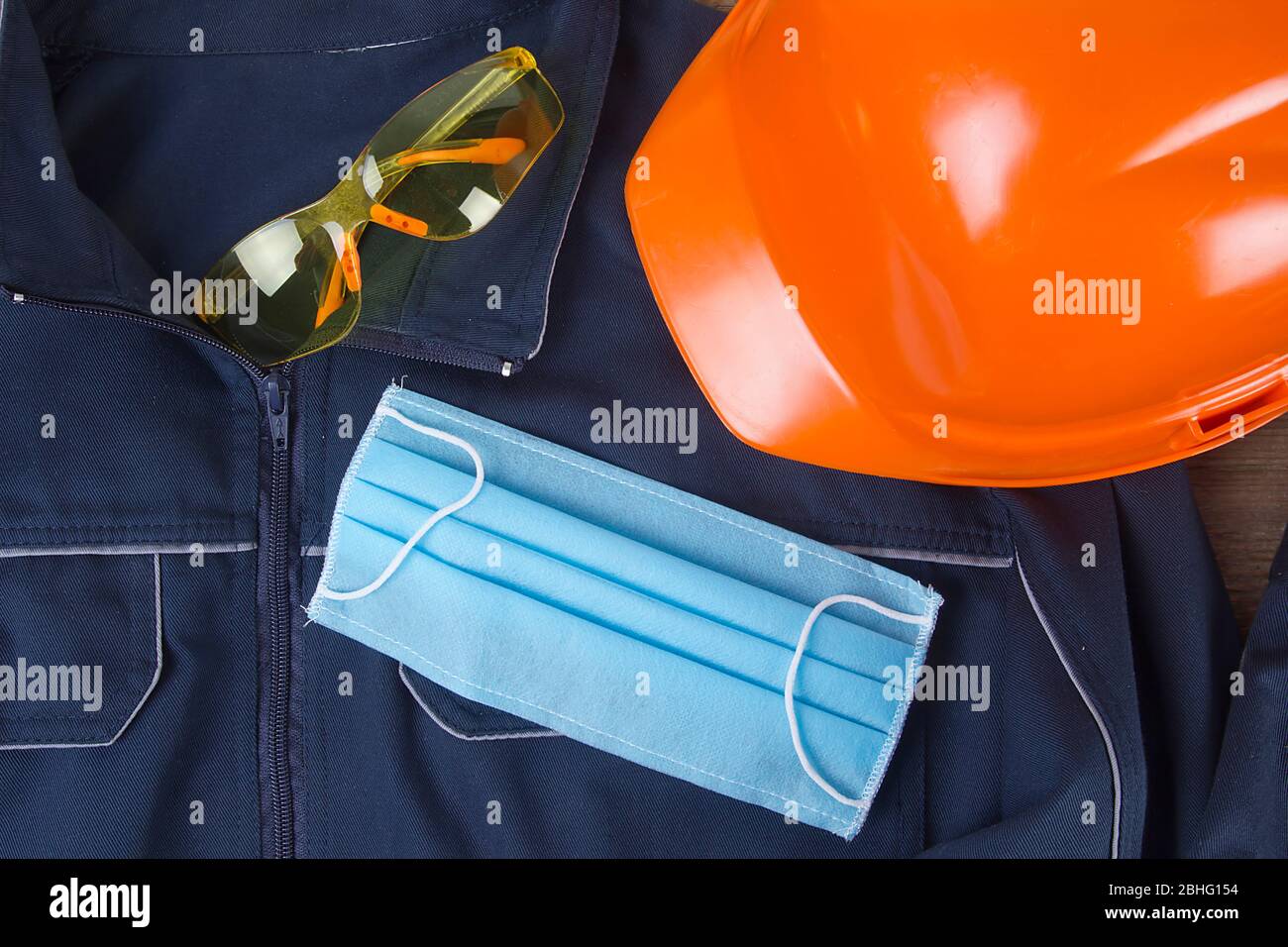 Workwear and protective tools for the builder Stock Photo - Alamy