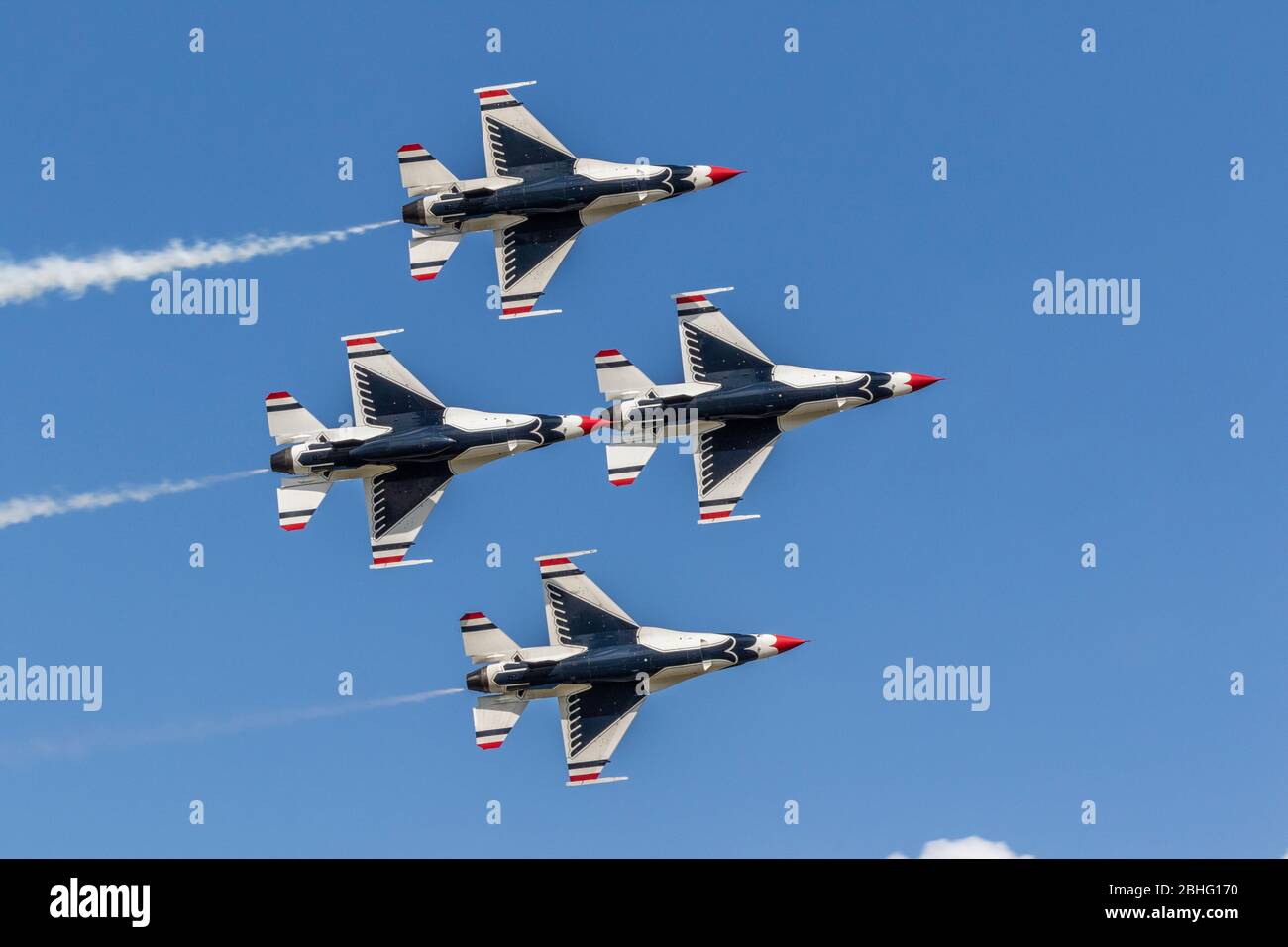 United States Air Force Thunderbirds performing their precision flying ...