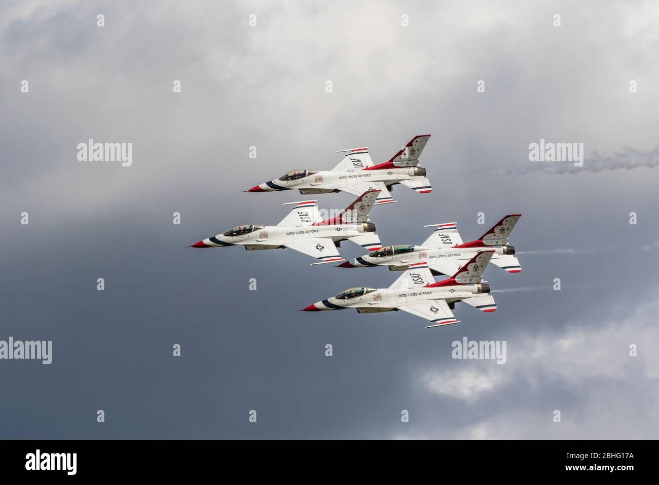 United States Air Force Thunderbirds performing their precision flying ...
