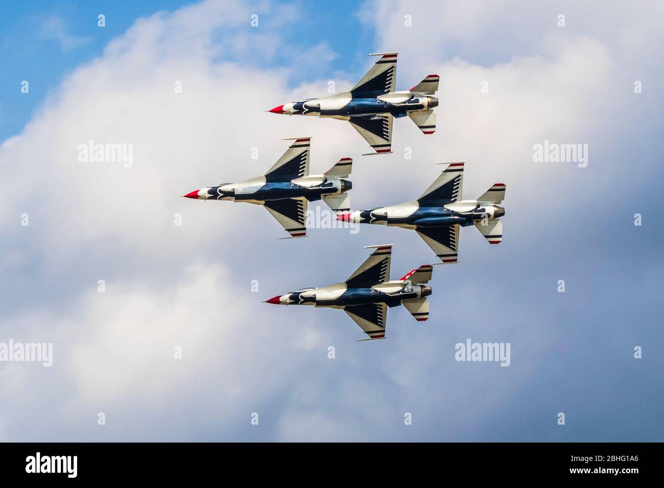 United States Air Force Thunderbirds performing their precision flying ...