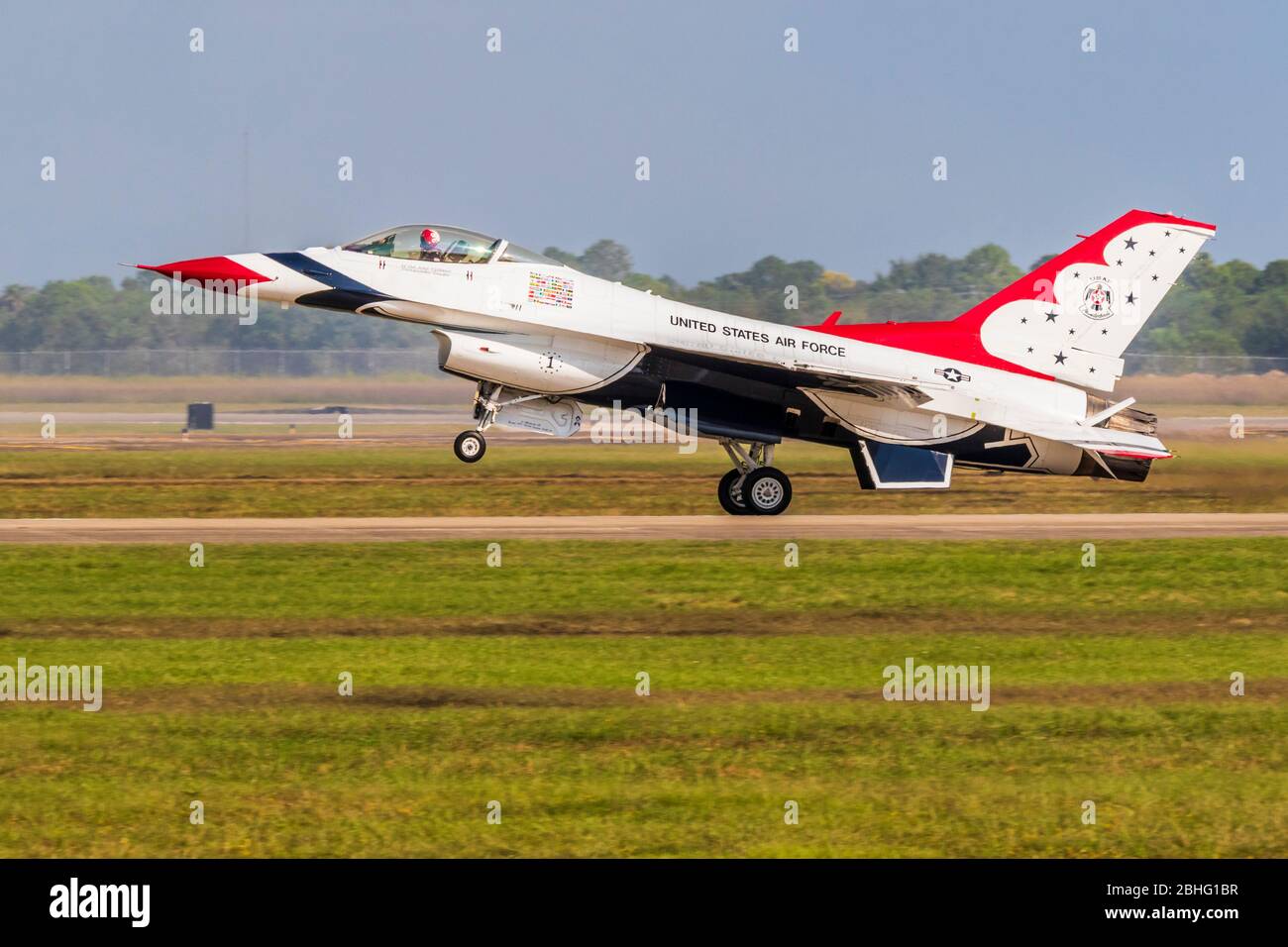 United States Air Force Thunderbirds performing their precision flying ...