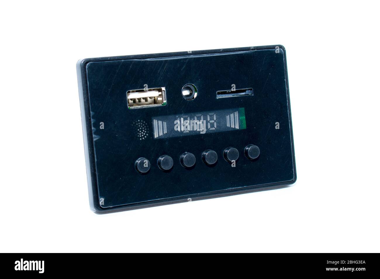 Black audio video panel Stock Photo - Alamy