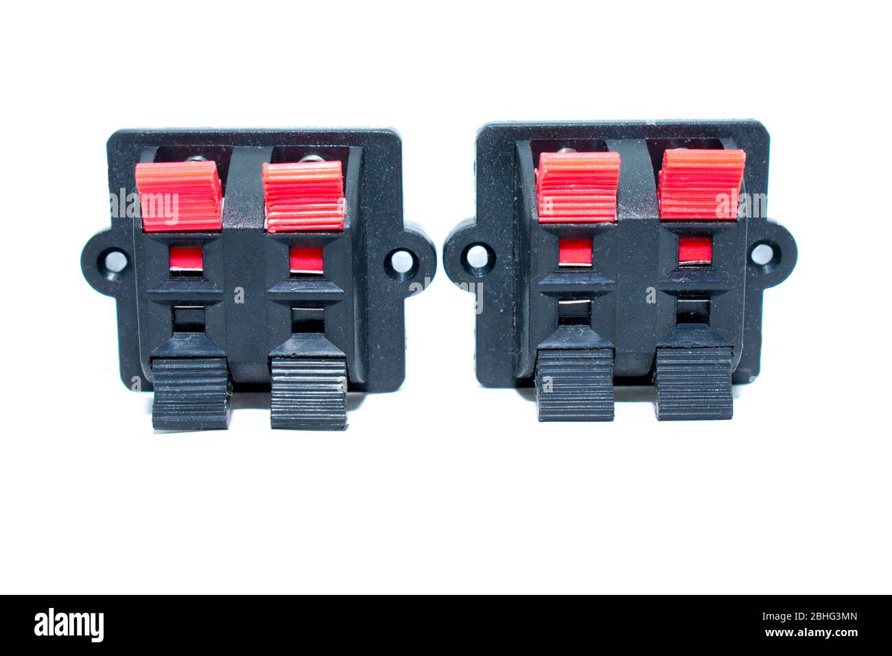 Push Type Audio Speaker Connectors Jack Stock Photo - Alamy