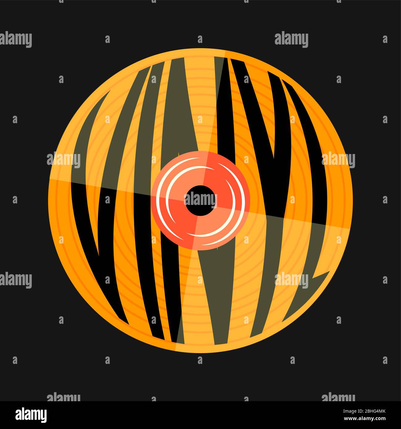 vinyl record word design vector illustration with black background ...