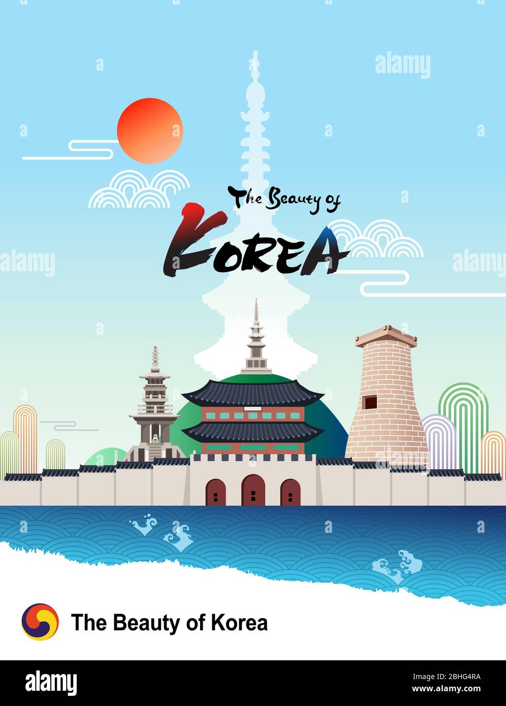 Korean landscapes Stock Vector Images - Alamy