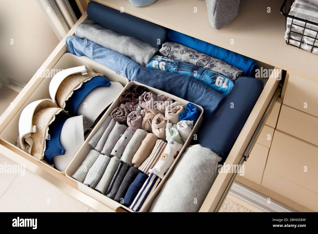 Top view of womens things and accessories Stock Photo - Alamy