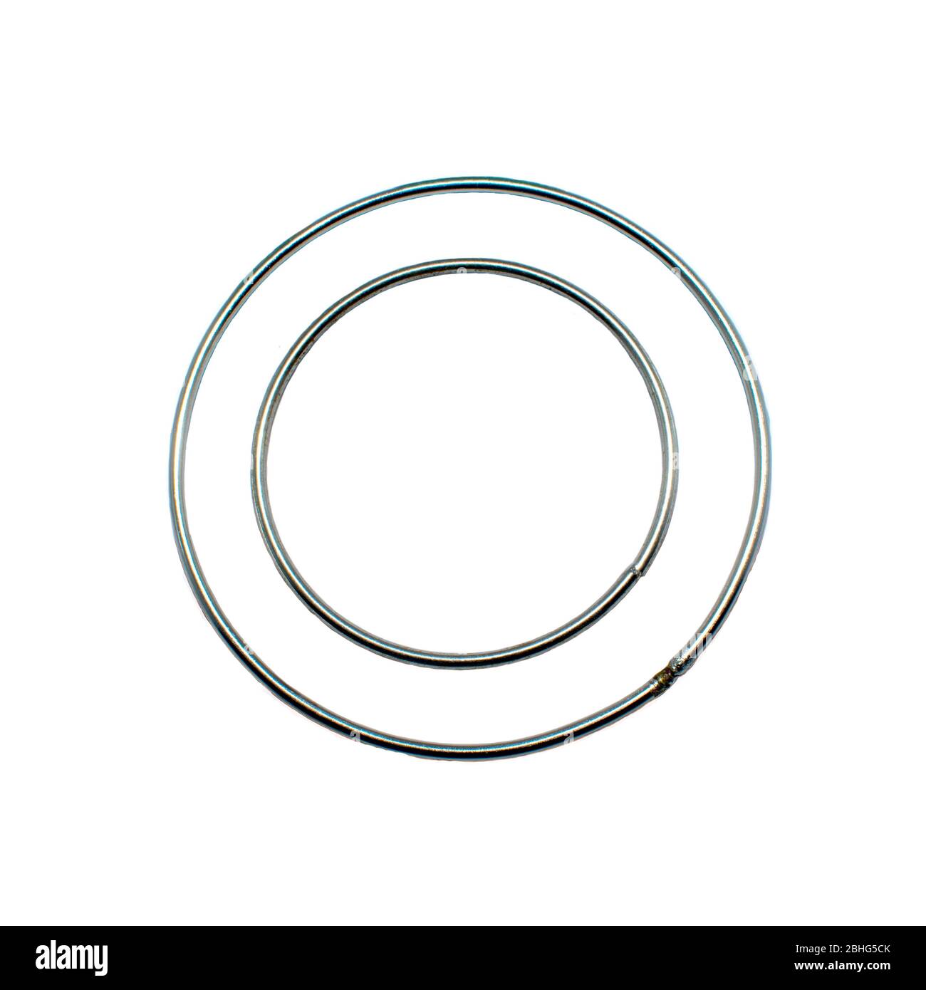 Steel Rings for Macrame art work Stock Photo - Alamy