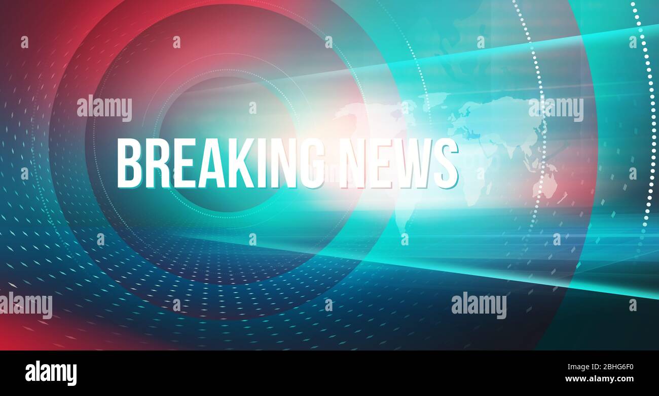 Graphical abstract communication background with breaking news text ...