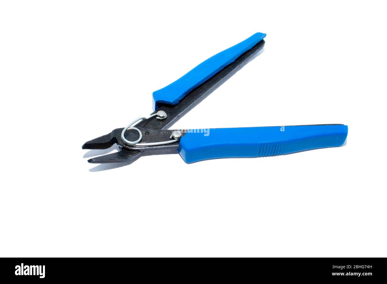 Blue and black wire cutter, nipper Stock Photo - Alamy
