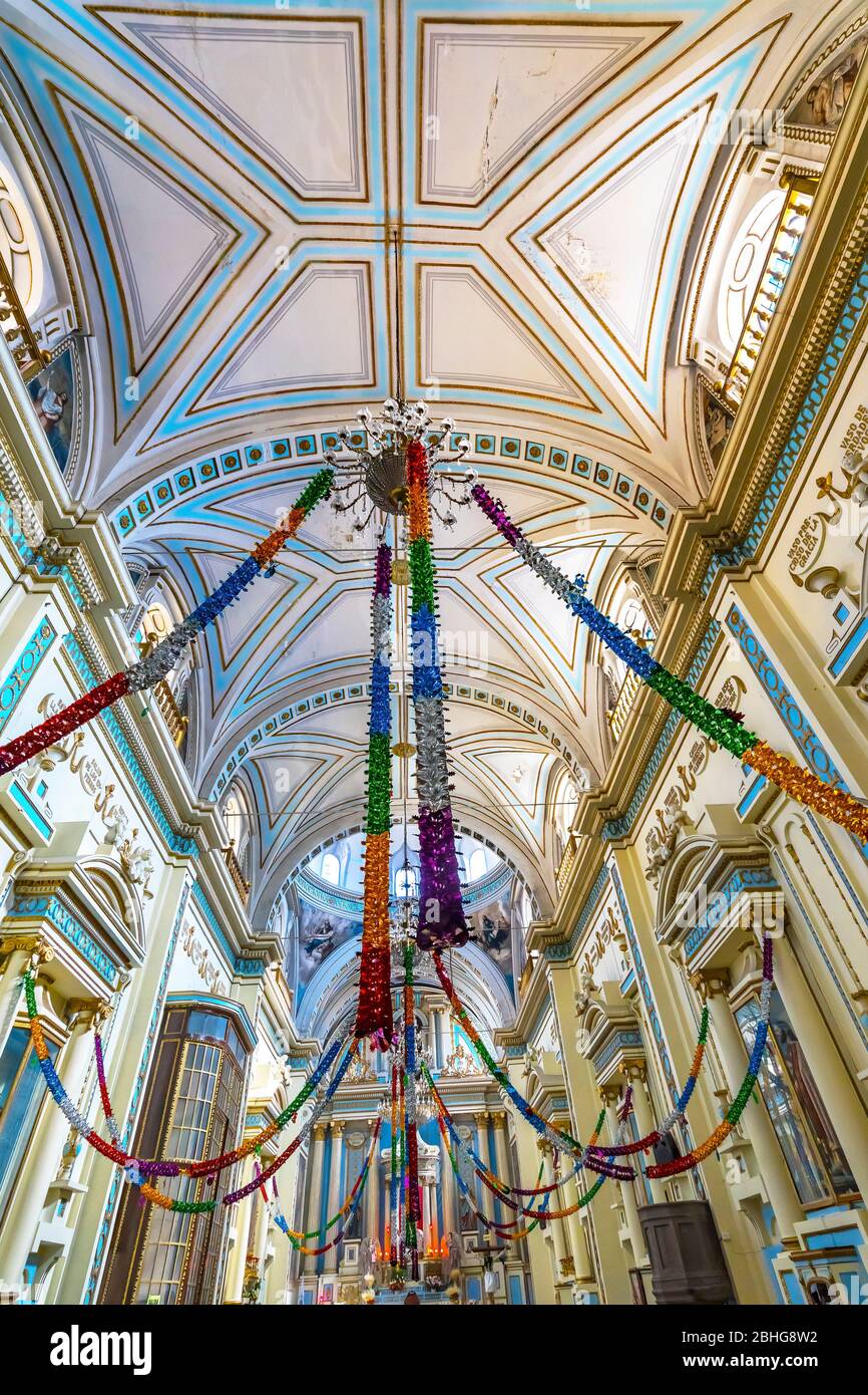 Colorful Basilica Altar Ceiling Iglesia de La Limpia Concepcion Church ...