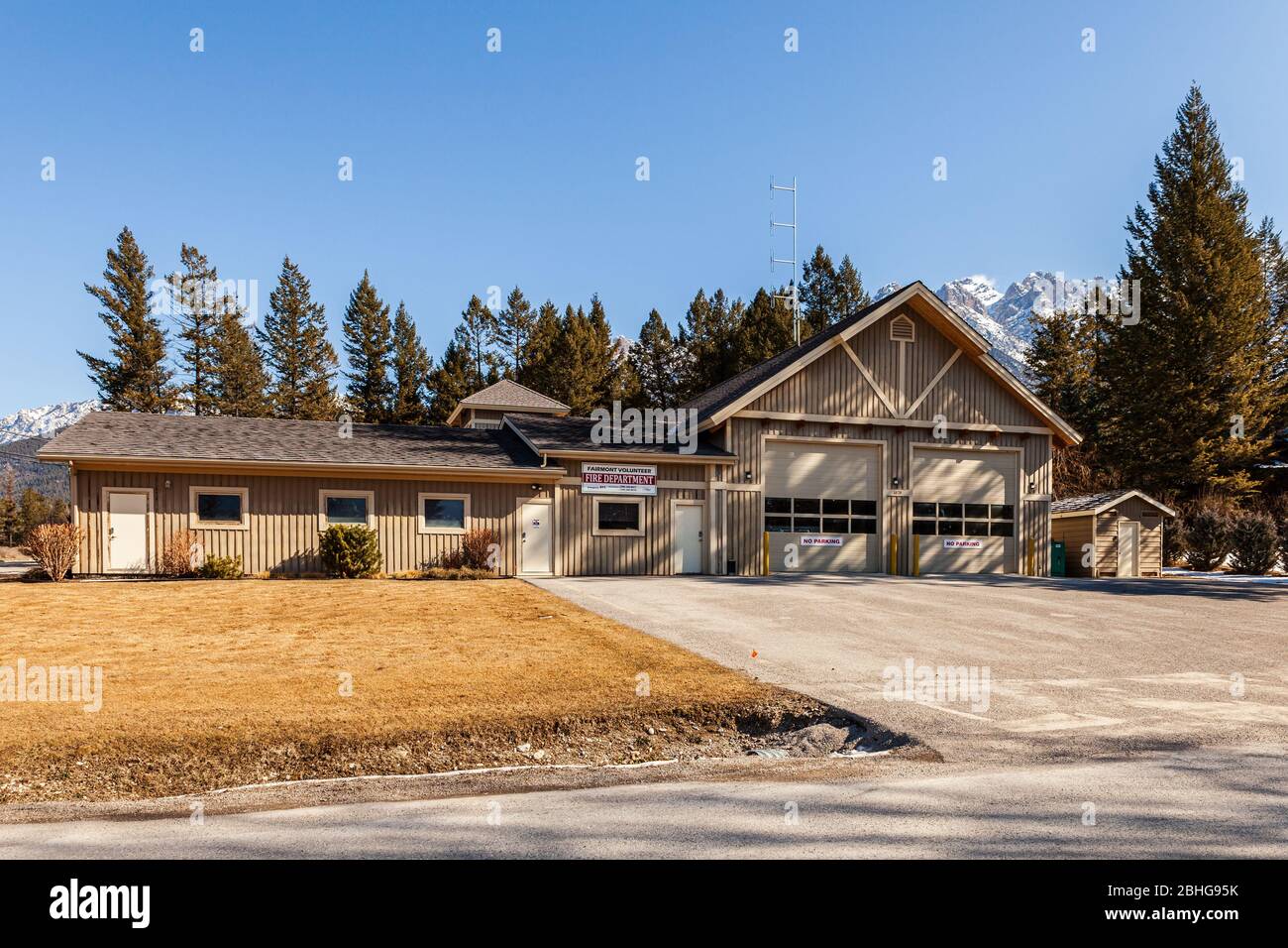 WINDERMERE, CANADA - MARCH 21, 2020: volunteer fire department company ...