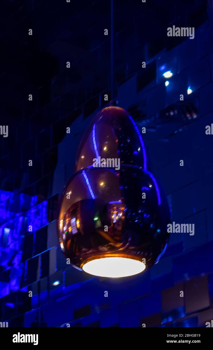 Round light bulbs for illumination at night Stock Photo - Alamy
