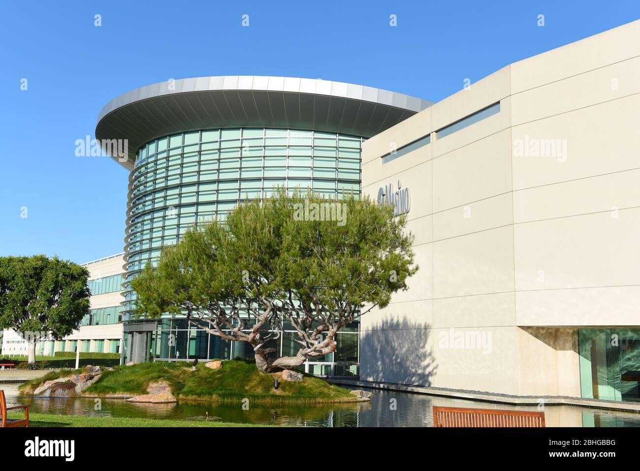 IRVINE, CALIFORNIA - 25 APRIL 2020: Masimo headquarters building, a ...