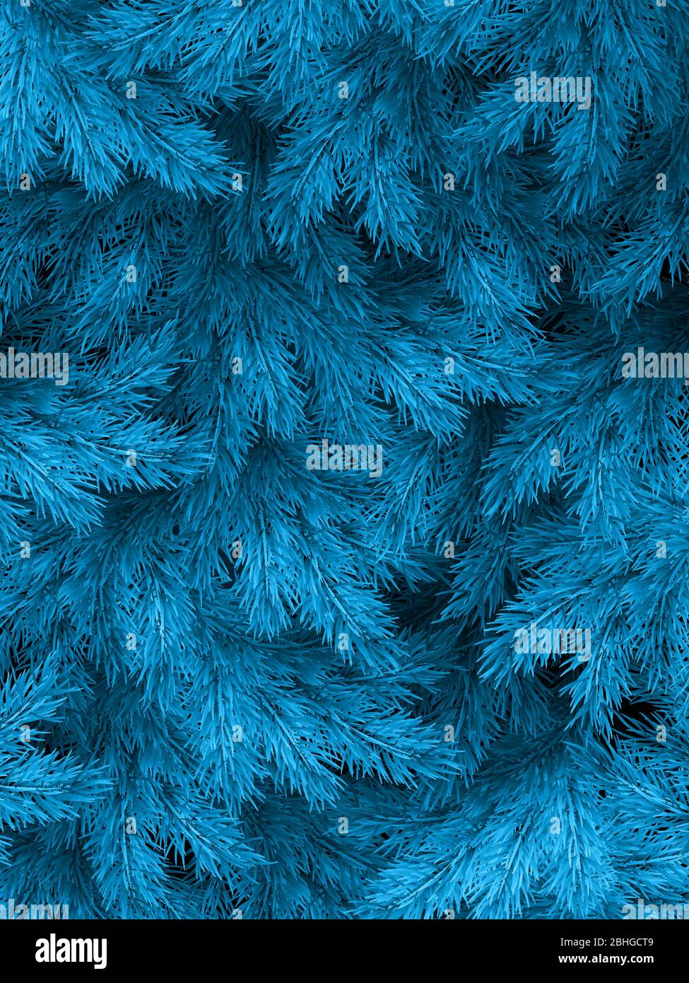 Blue green branches of a fur-tree, spruce or pine with copyspace. EPS ...