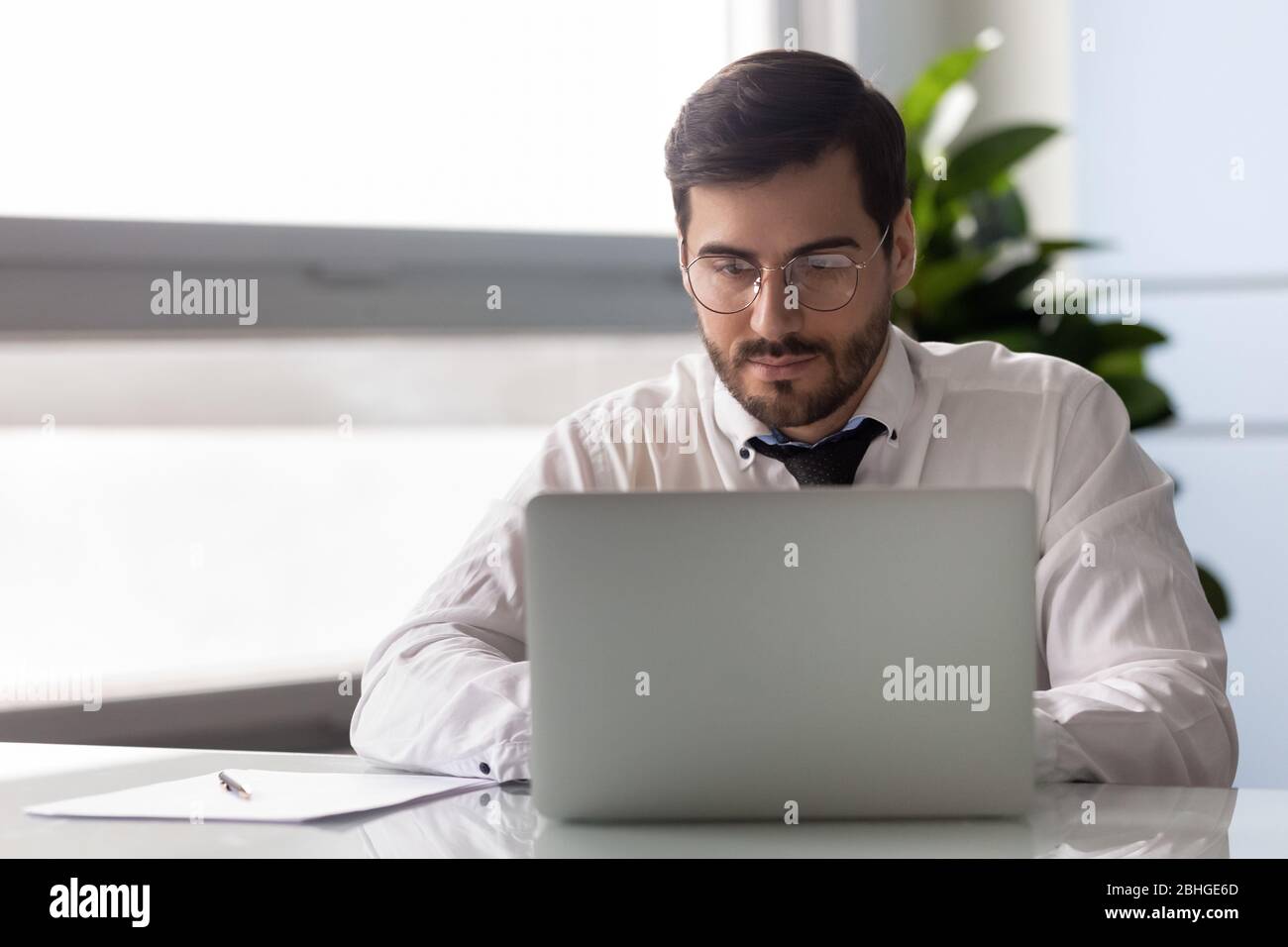 Young businessman in data hi-res stock photography and images - Alamy
