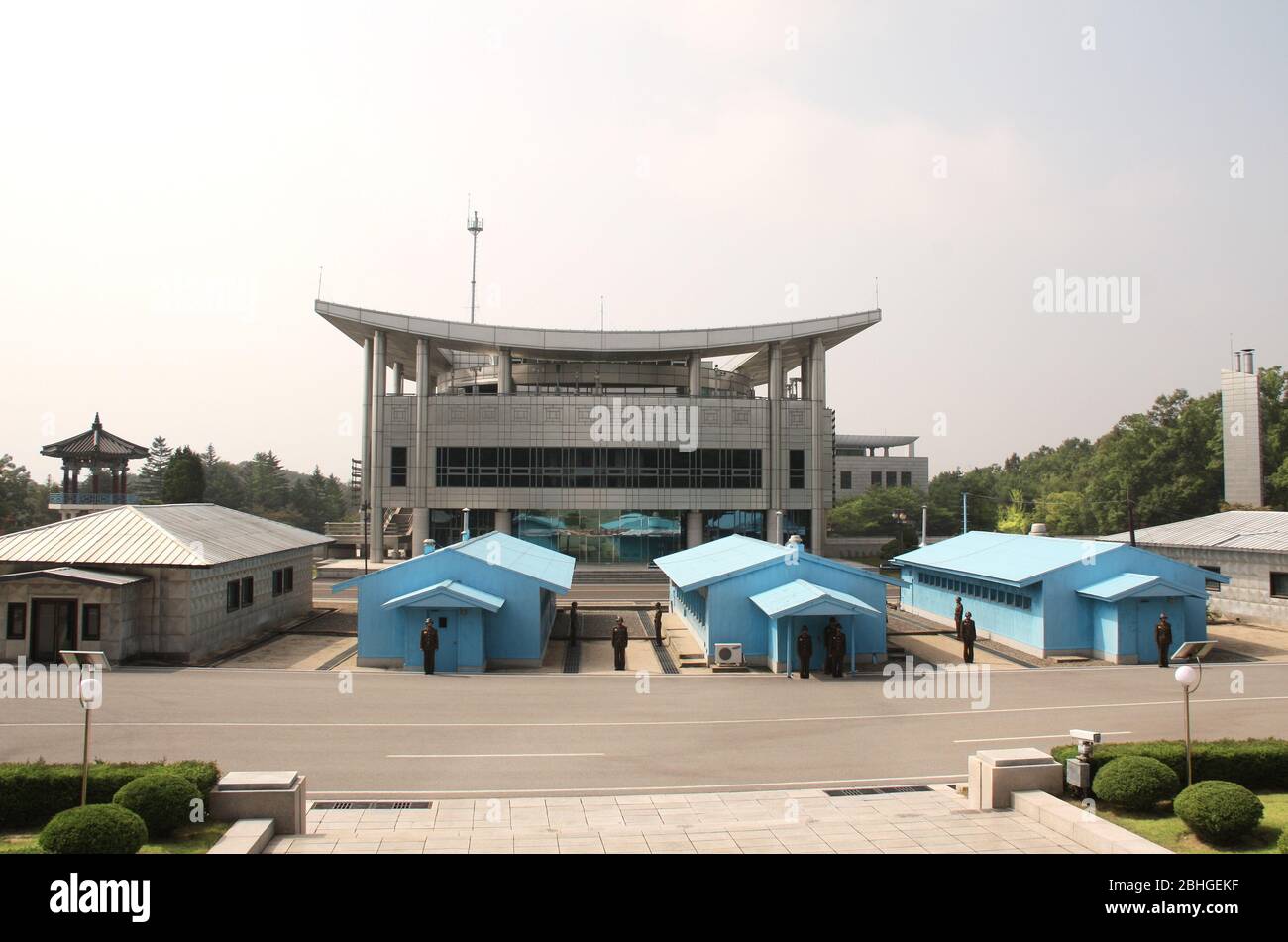 NORTH KOREA, PANMUNJOM, SEPTEMBER 23, 2017: Village Panmunjom, border ...