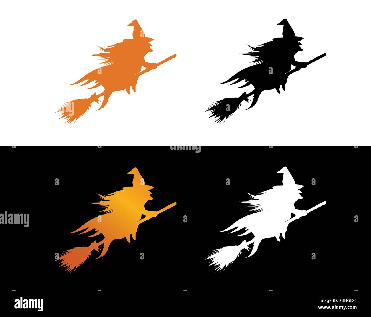 Witch vector vectors hi-res stock photography and images - Alamy