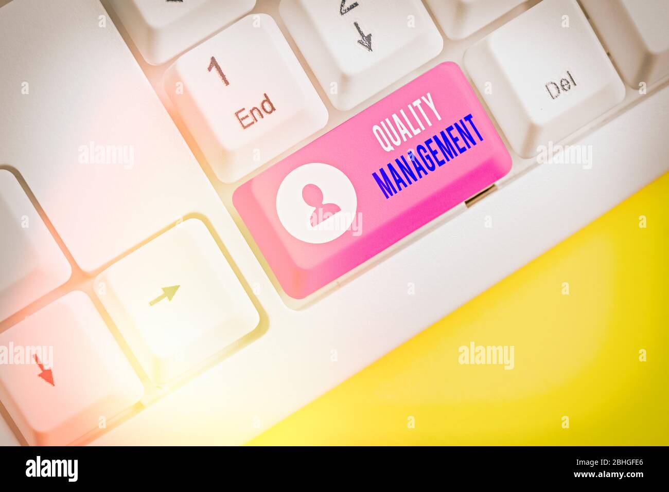 Handwriting text Quality Management. Conceptual photo Maintain ...