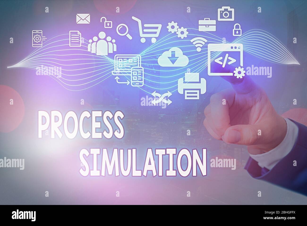 Conceptual hand writing showing Process Simulation. Concept meaning ...