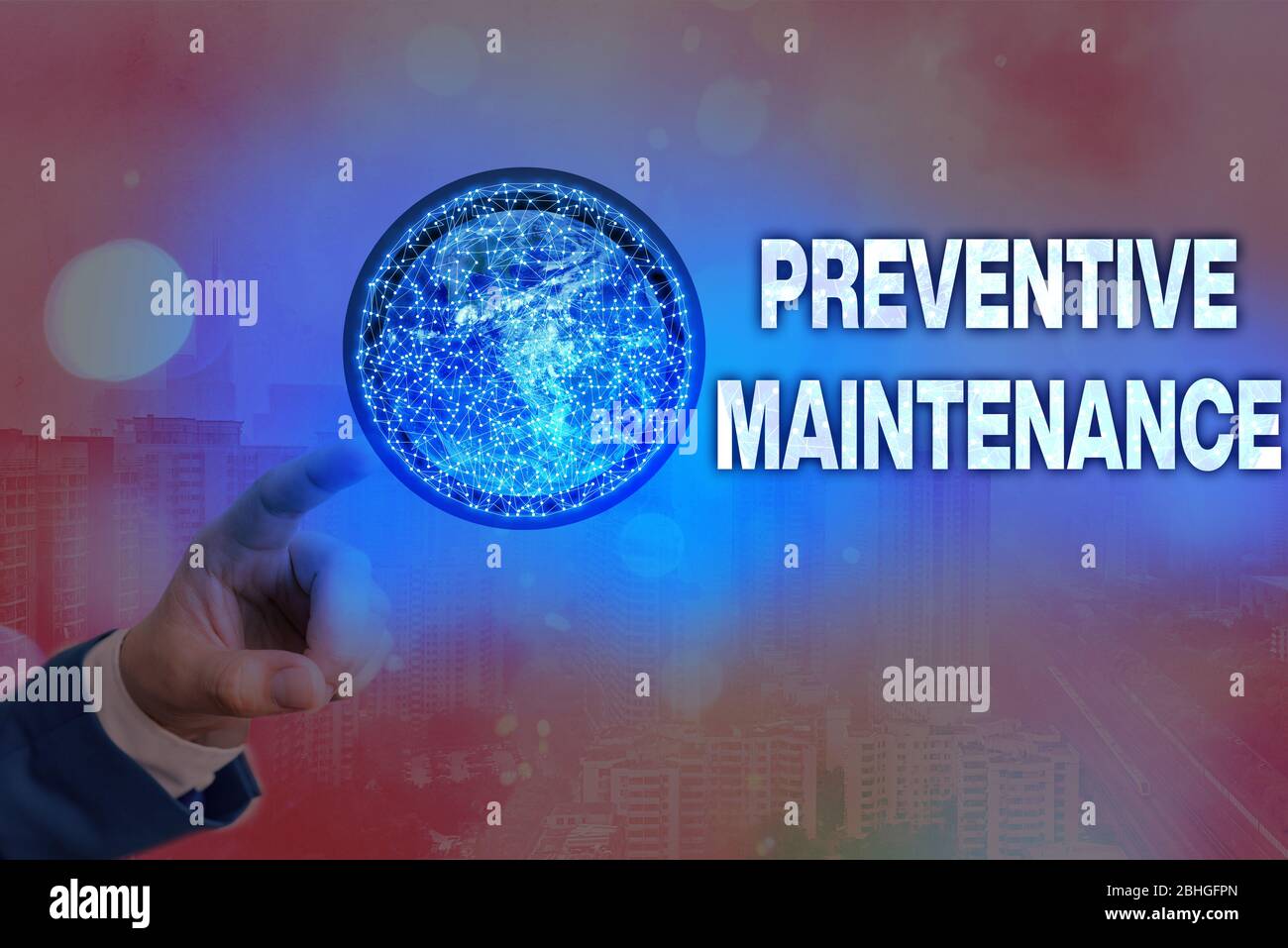 Writing note showing Preventive Maintenance. Business concept for Avoid ...