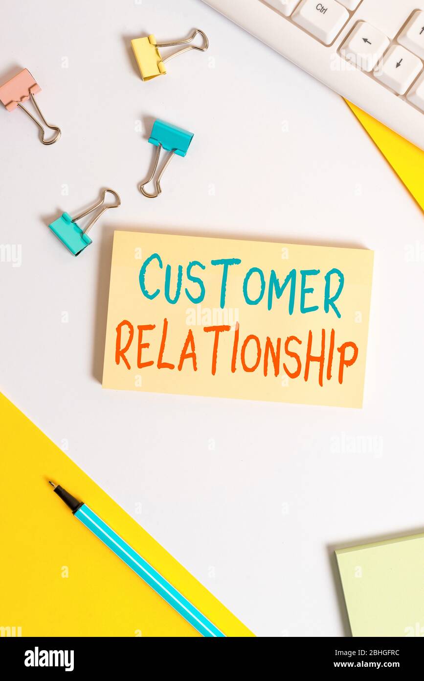 Conceptual hand writing showing Customer Relationship. Concept meaning ...