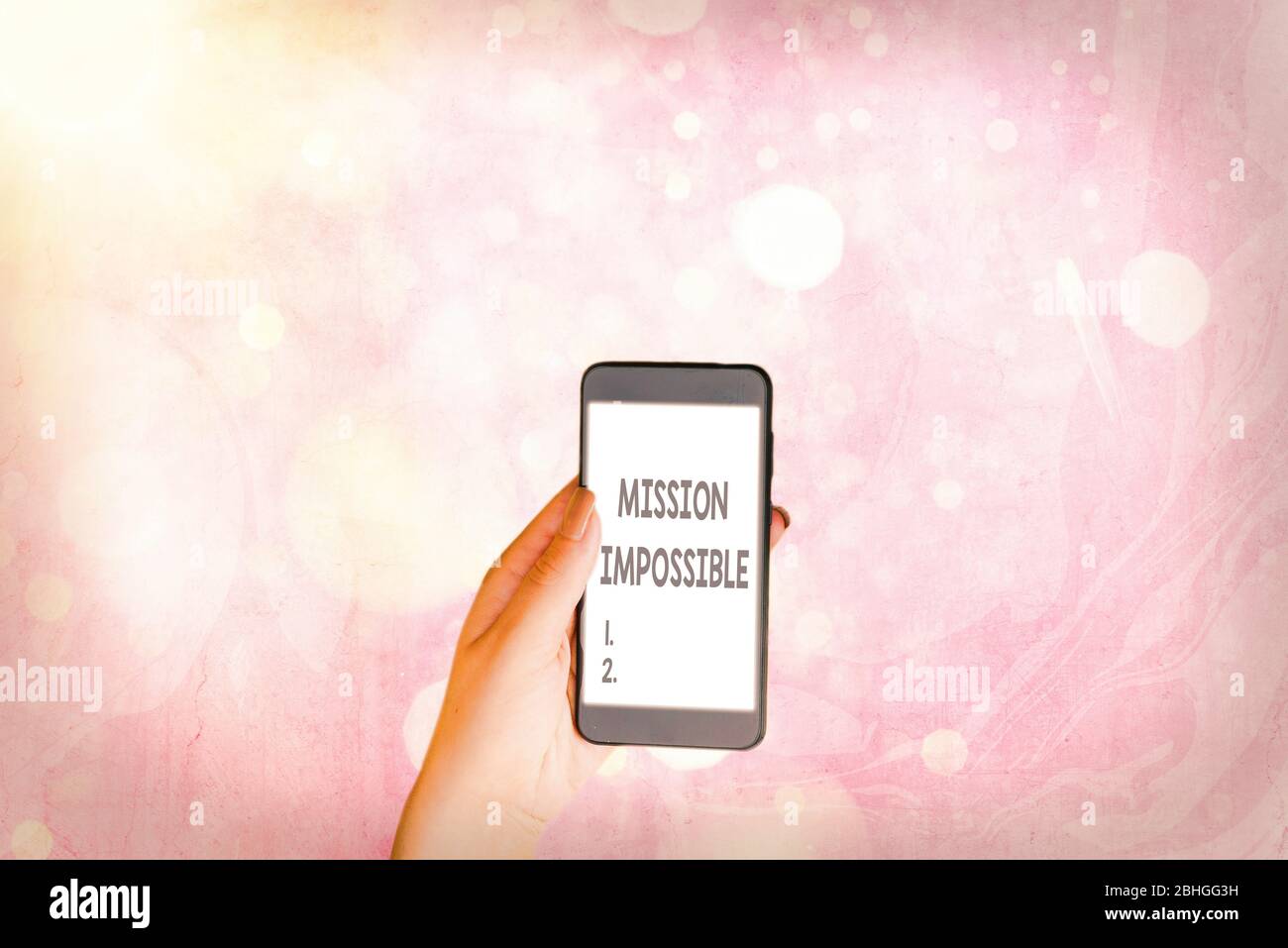 Writing note showing Mission Impossible. Business concept for Difficult ... Writing note showing Mission Impossible. Business concept for Difficult ...