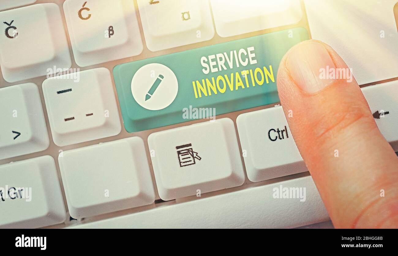 Handwriting text Service Innovation. Conceptual photo Improved Product ...
